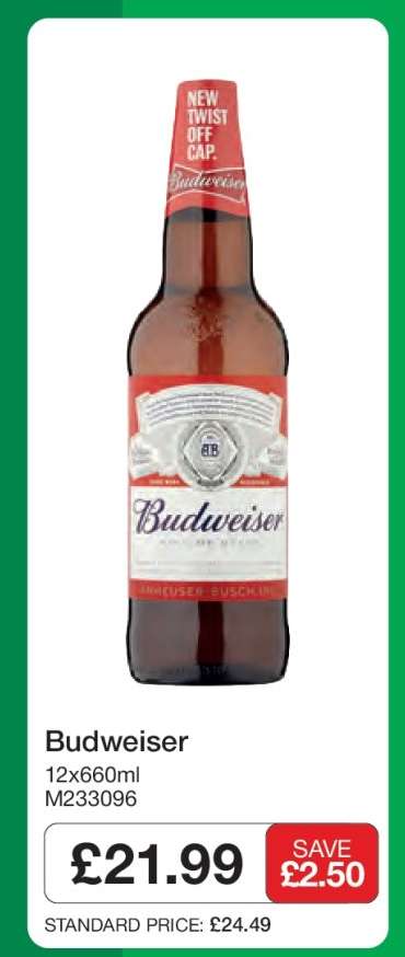 Budweiser deals, price and offers | Promotheus
